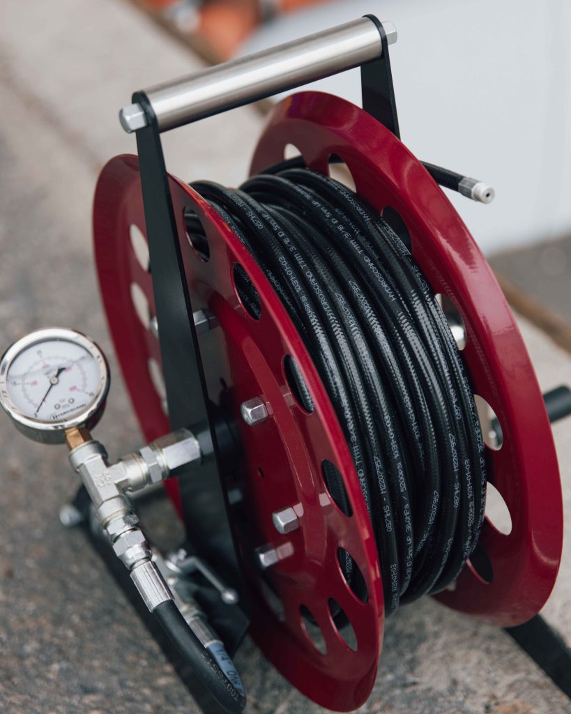 Sweves Sposlang Trumma med manometer – Trycksensor & Kranstängningsfunktion