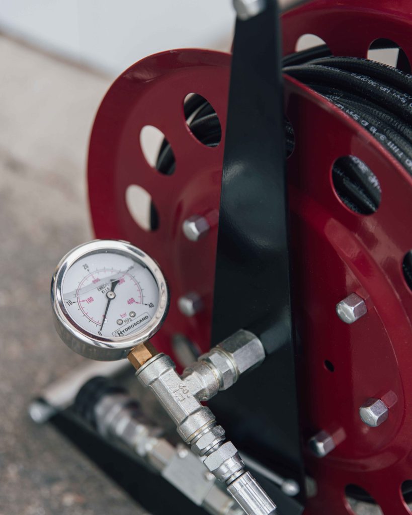 Sweves Sposlang Trumma med manometer – Trycksensor & Kranstängningsfunktion